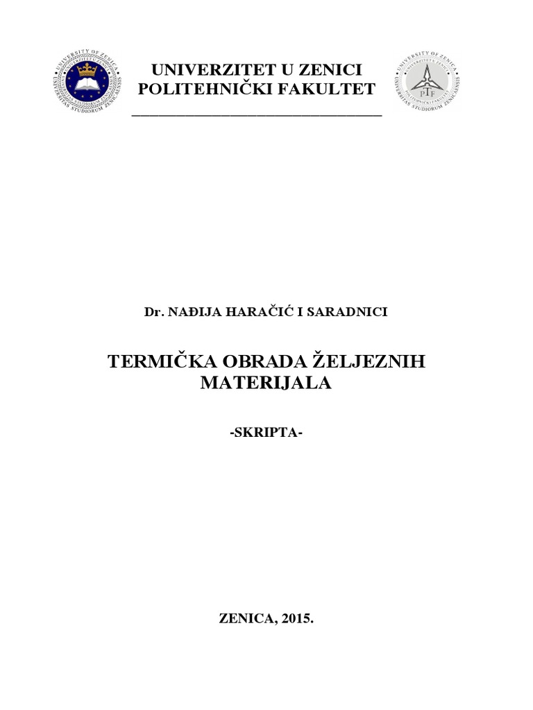 Termicka Obrada - Skripta | PDF