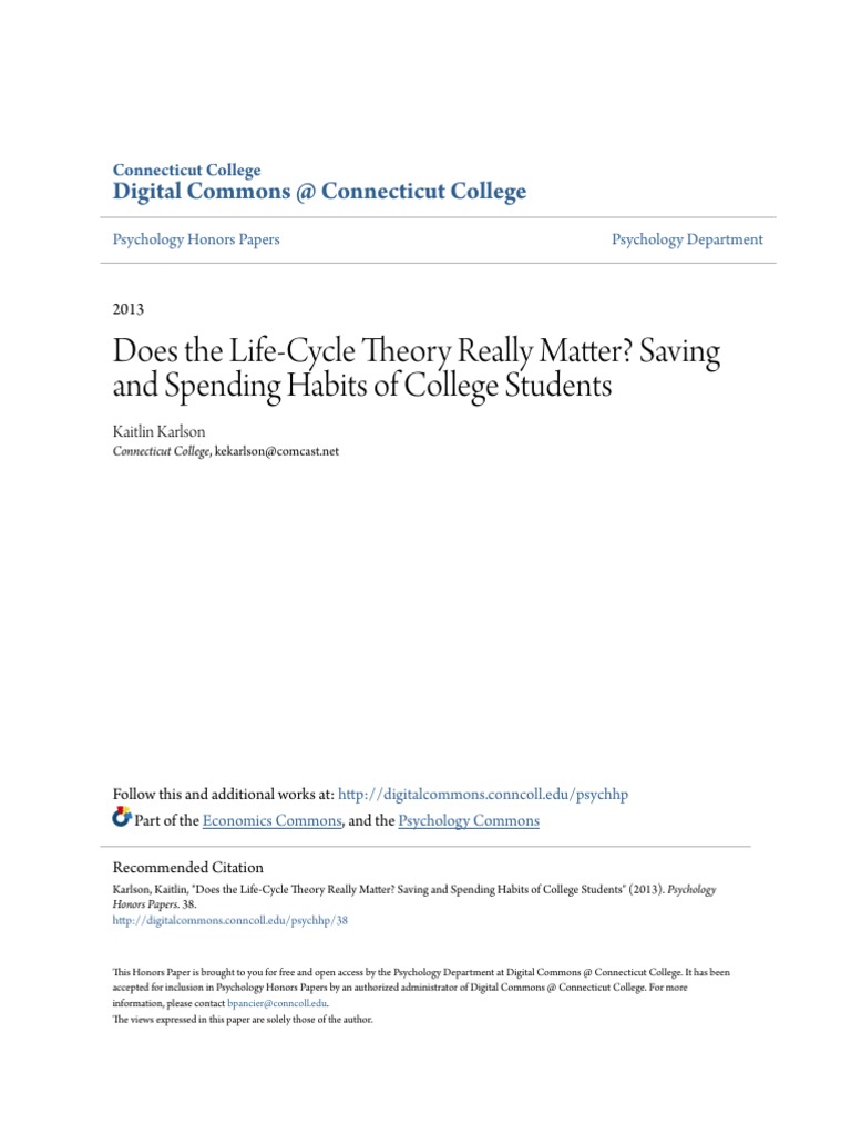 College Students' Saving and Spending Habits | PDF | Career & Growth ...