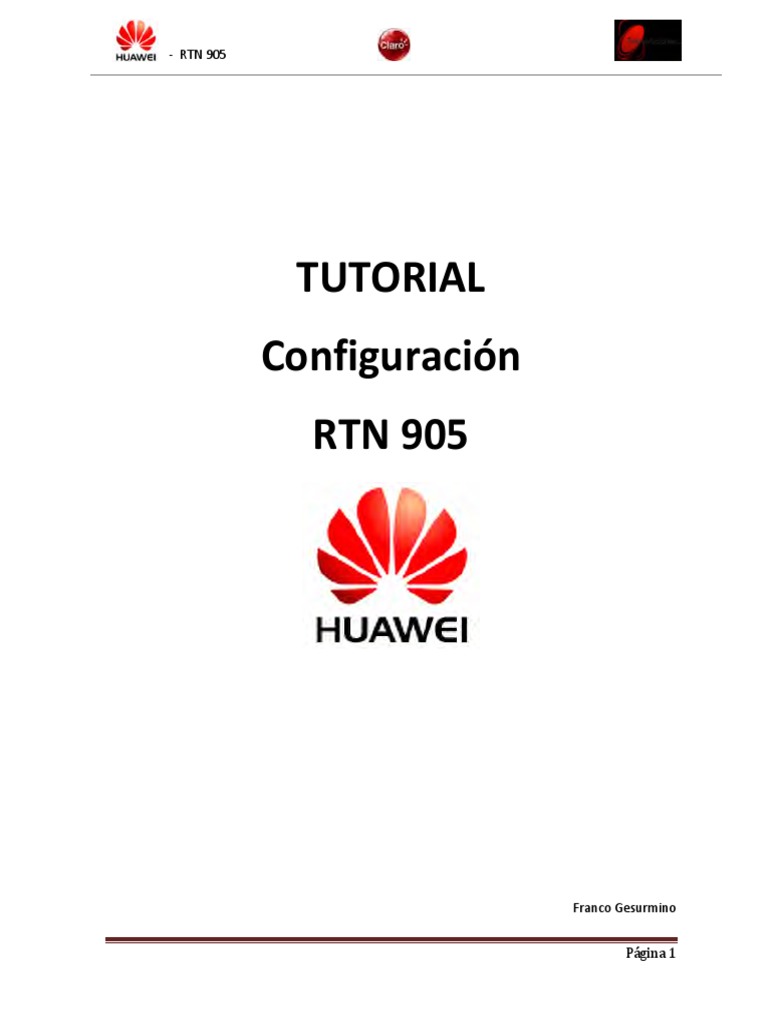 Configuración del RTN 905 de Huawei | PDF | Informática | Tecnología