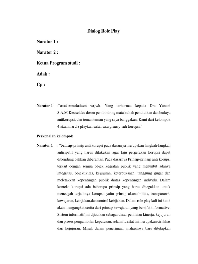Dialog Role Play | PDF
