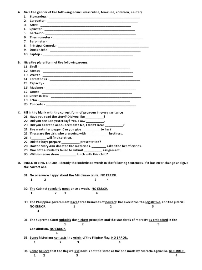 Let English Review Questions | PDF | Social Science