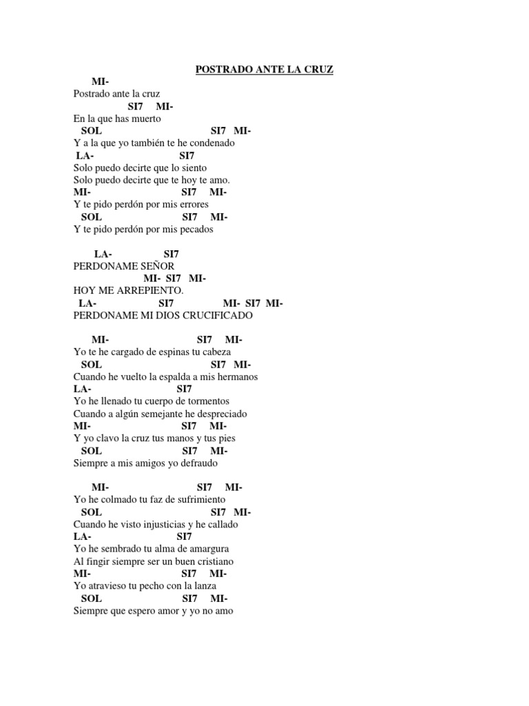 Postrado Ante La Cruz | PDF