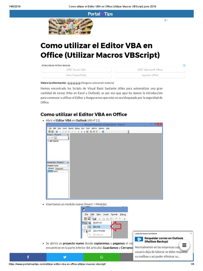 Guía VBA en Office: Macros y Seguridad | PDF