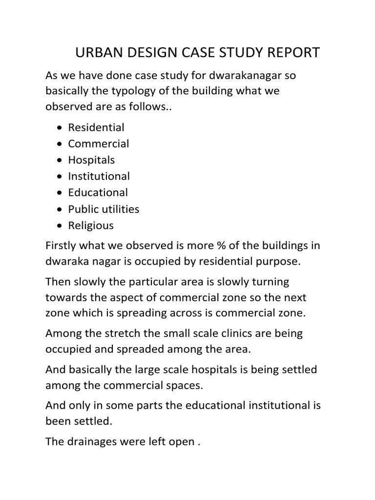 Urban Design Case Study Report | PDF