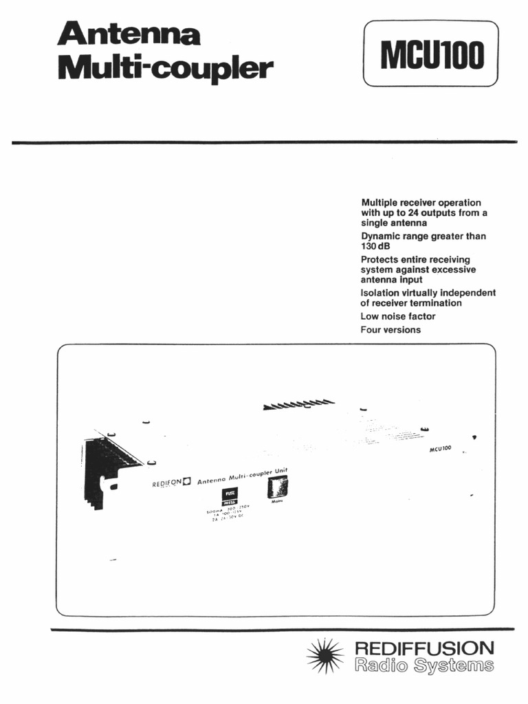 Redifon MCU100 Antenna Coupler | PDF