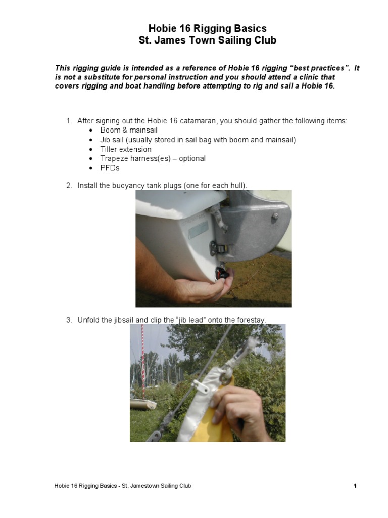 Hobie Rigging Basics | PDF | Rigging | Sail
