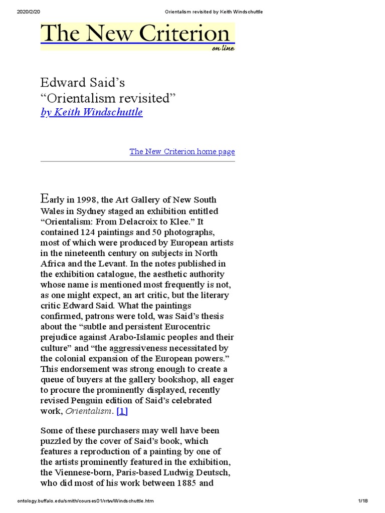 Orientalism Revisited by Keith Windschuttle | PDF | Classics
