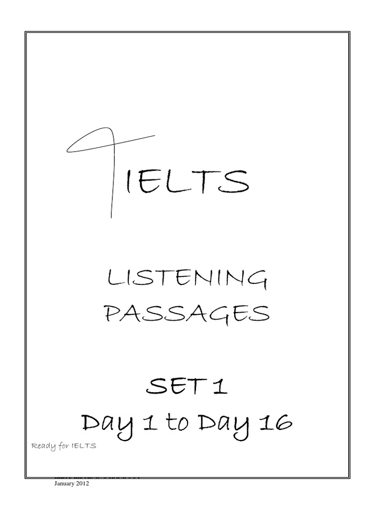 Ielts Listening Question Paper | PDF