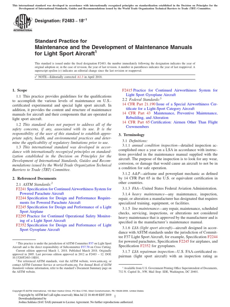 ASTM F2483 Manual | PDF | Law | Computers