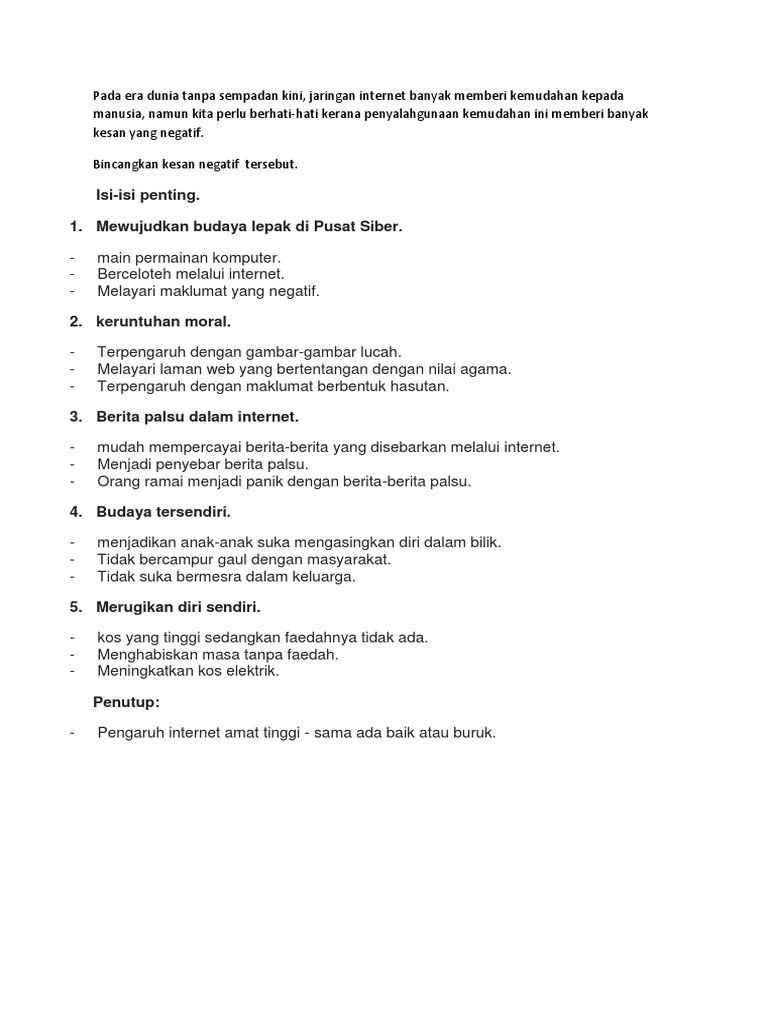 Kesan Buruk Internet | PDF