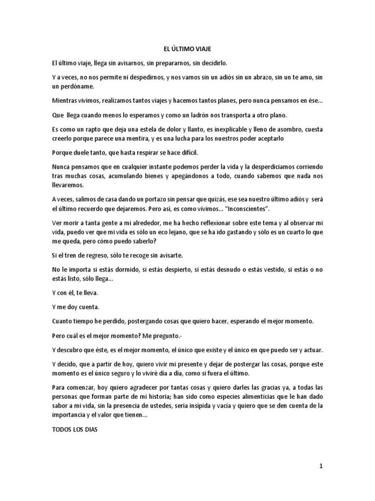 El Último Viaje | PDF