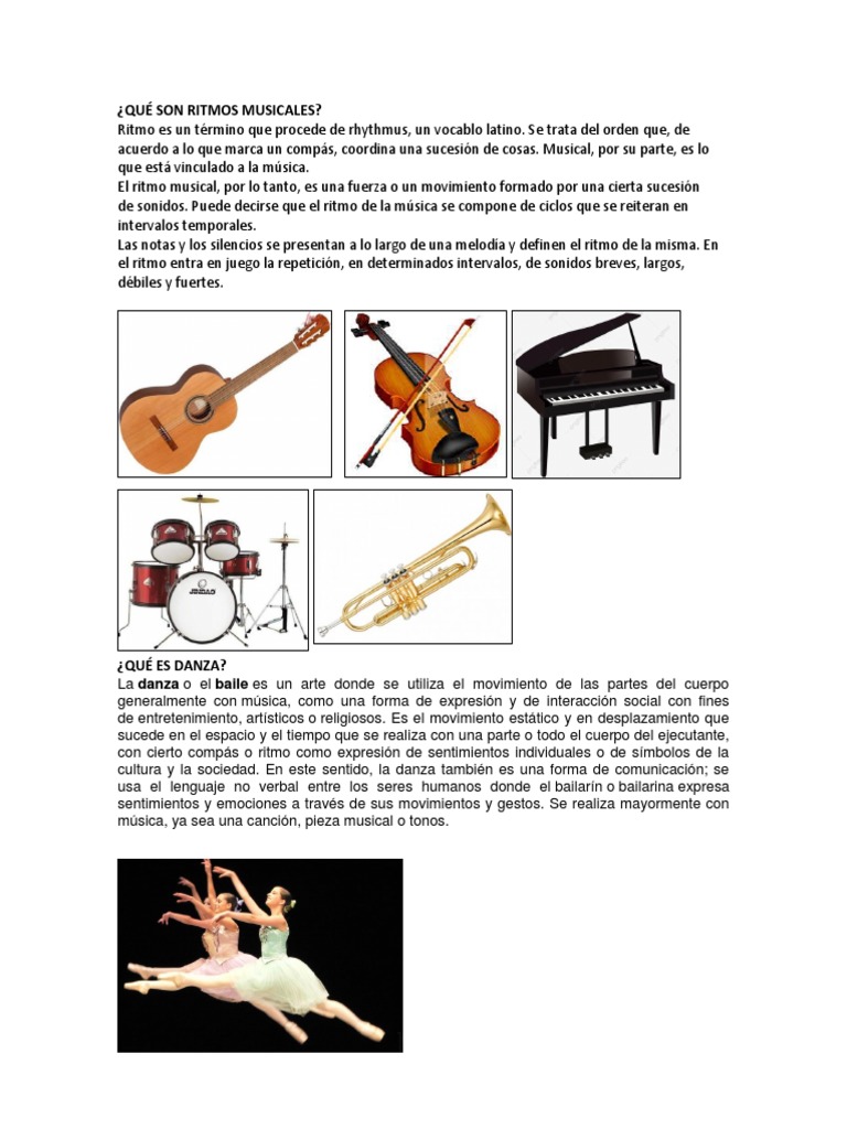 Qué Son Ritmos Musicales | PDF | Bailes | Ritmo