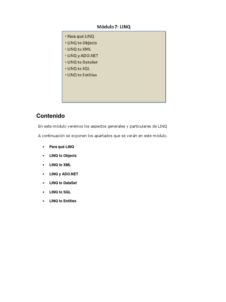 Modulo7 LINQ | PDF