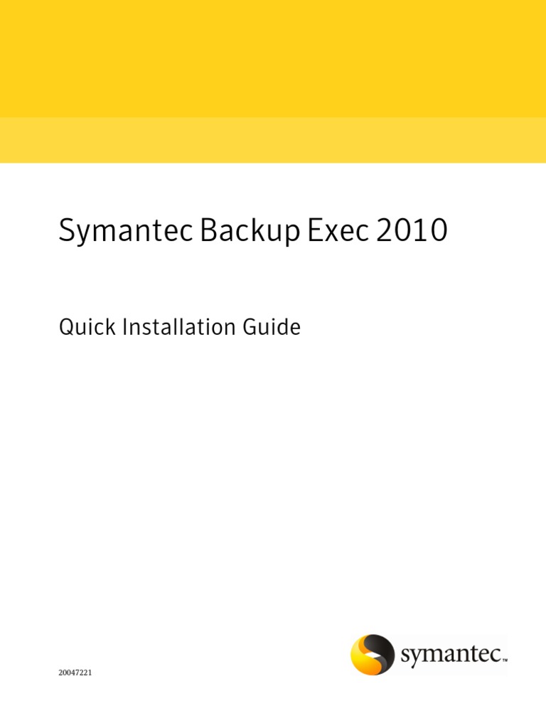 Backup Exec Guide | Backup | User (Computing)