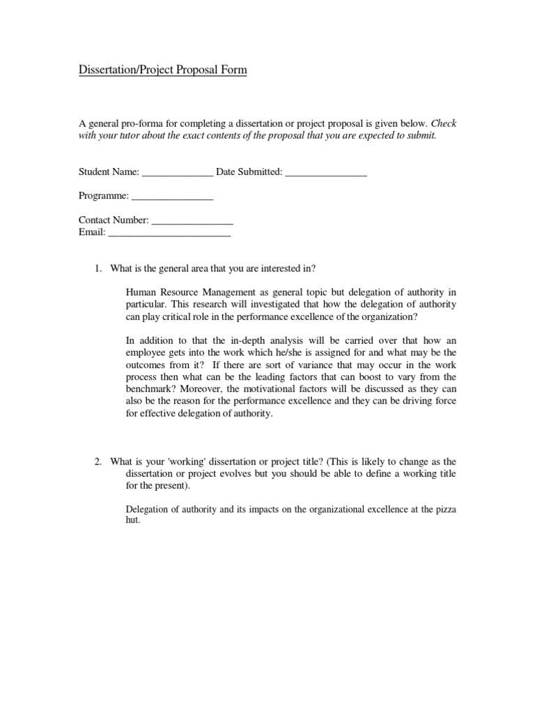 MBA Dissertation Proposal | PDF | Thesis | Motivation