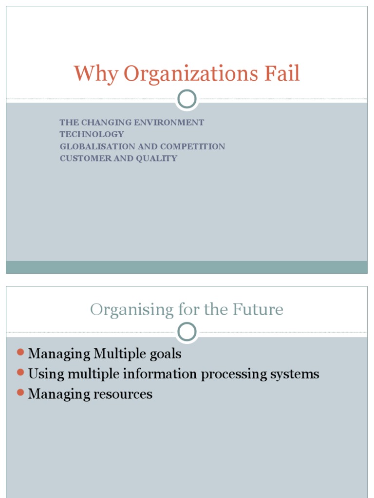 Why Organizations Fail | PDF | Career & Growth