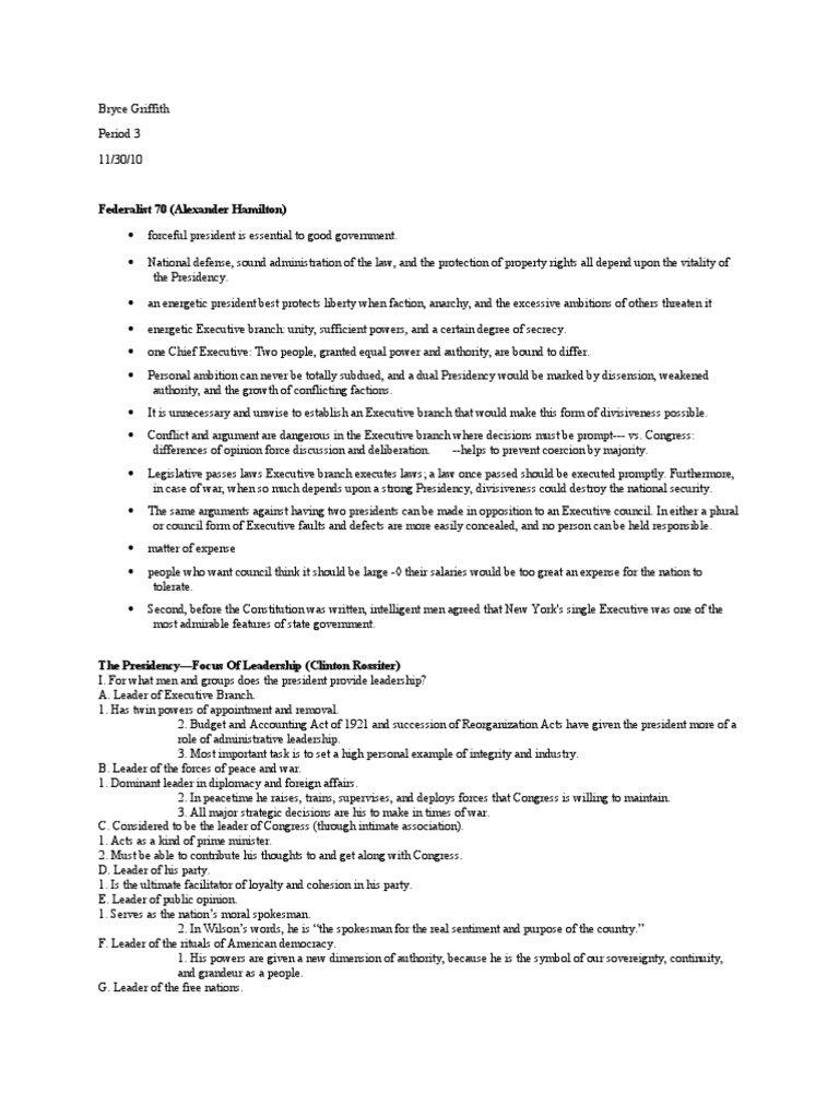 Government Outlines | PDF | Presidents Of The United States | American ...