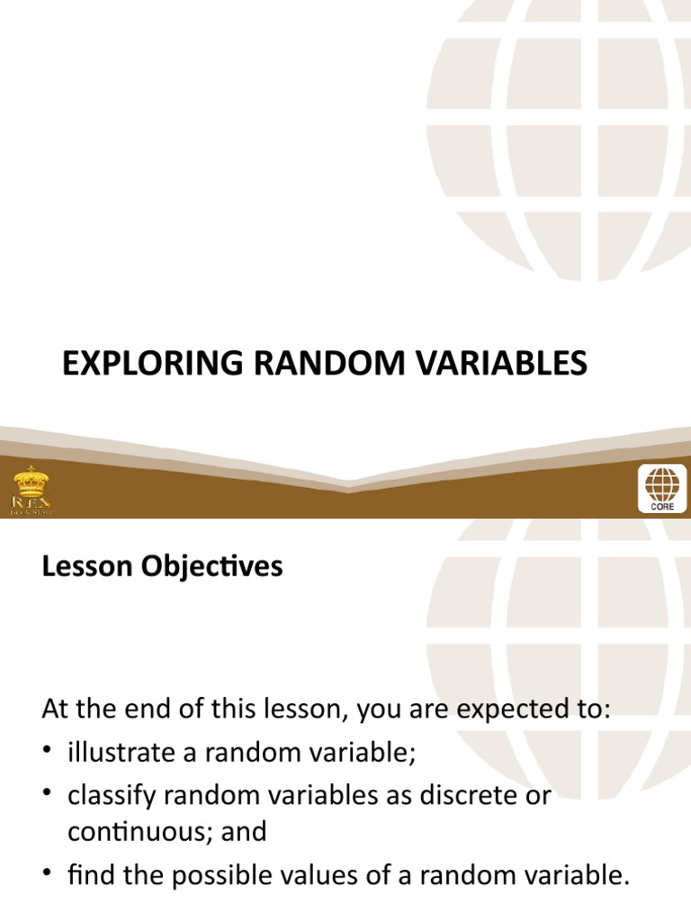 Unit - I - Lesson 1 - Exploring - Random - Variables | PDF | Random ...