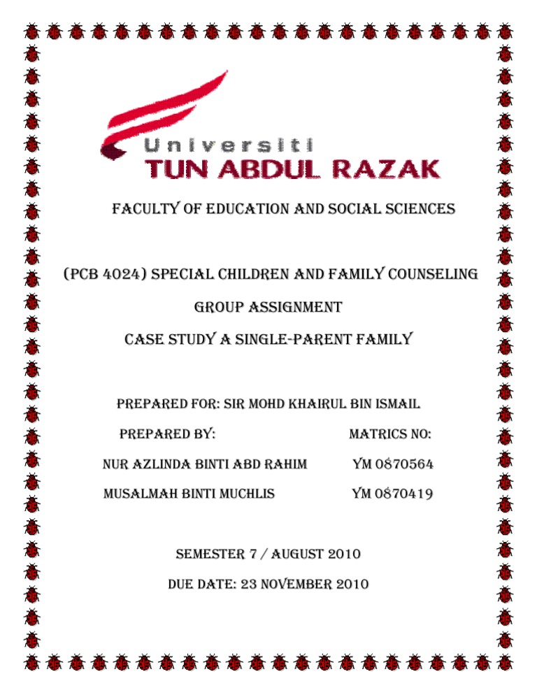 Special Children Single Parent Cover | PDF