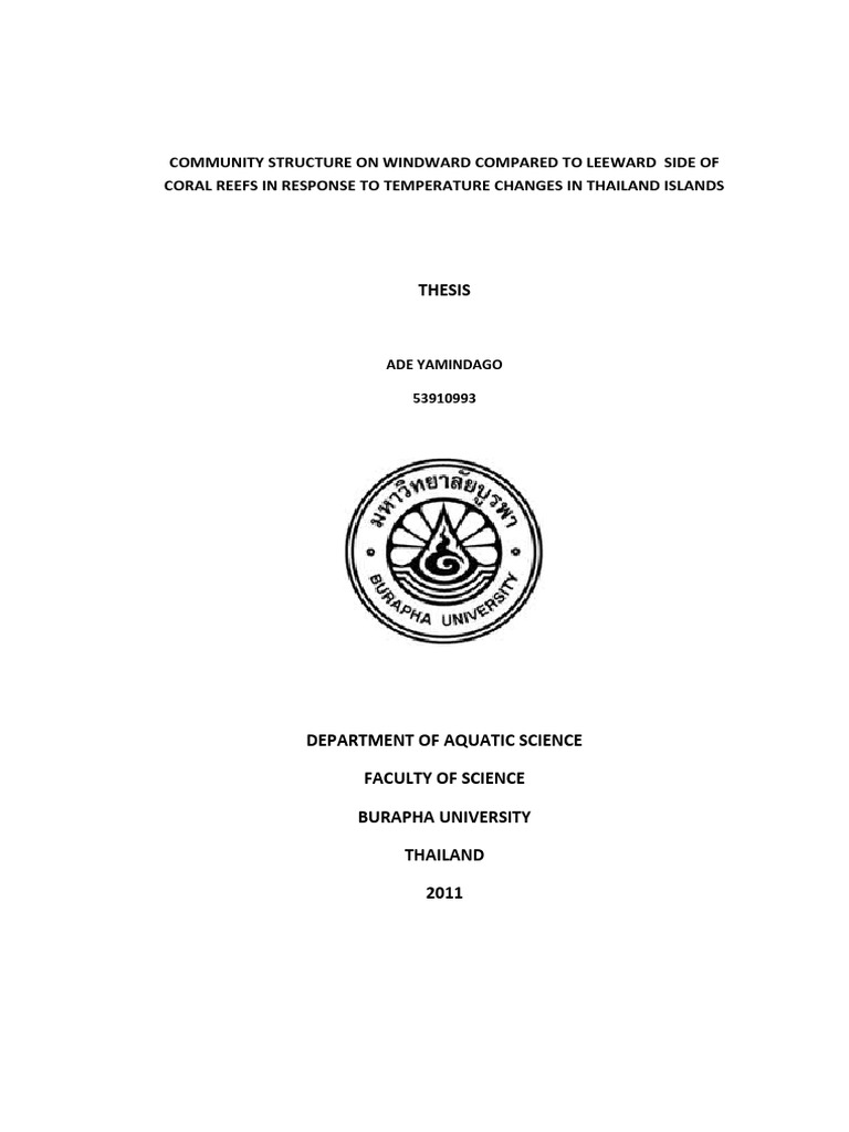 Coral Reef Community Structure in Thailand | PDF
