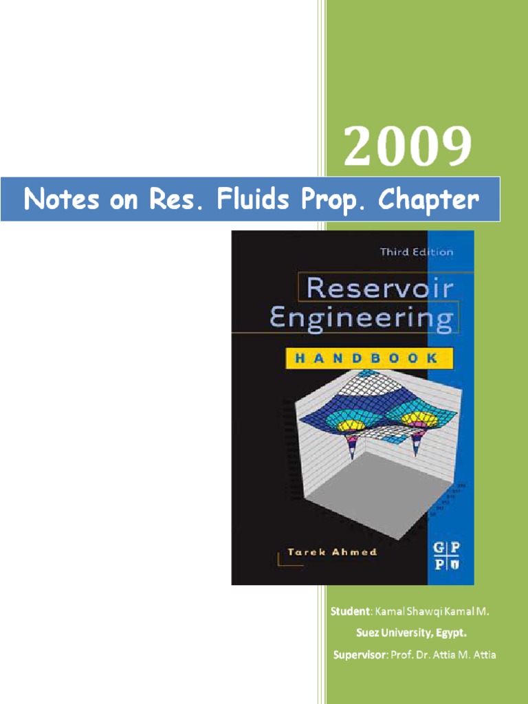 Notes On Reservoir Engineering HB, Tarek Ahmed PDF | PDF | Petroleum ...
