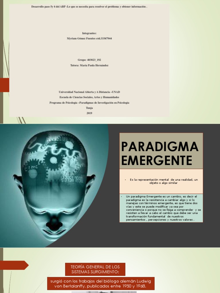 Infografia .Paradigma Emergente | PDF | Complejidad | Holismo