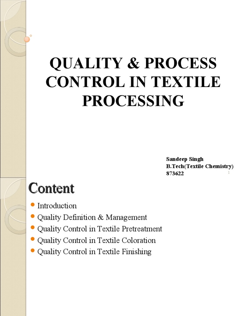 Quality & Process Control in Textile Processing | PDF | Business ...