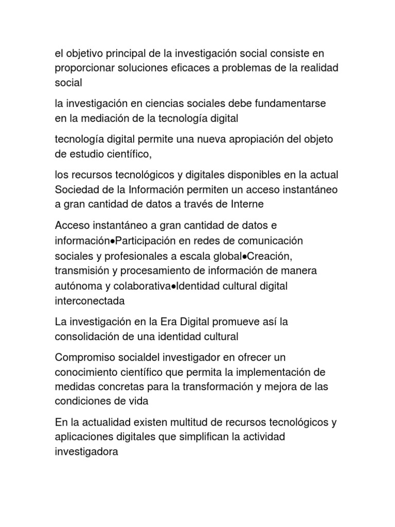 Investigación Social en la Era Digital | PDF | Información | Sociedad