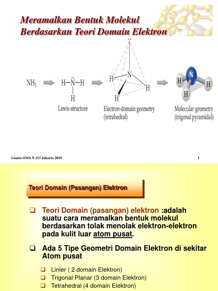 Bentuk Molekul Berdasarkan Teori Domain | PDF