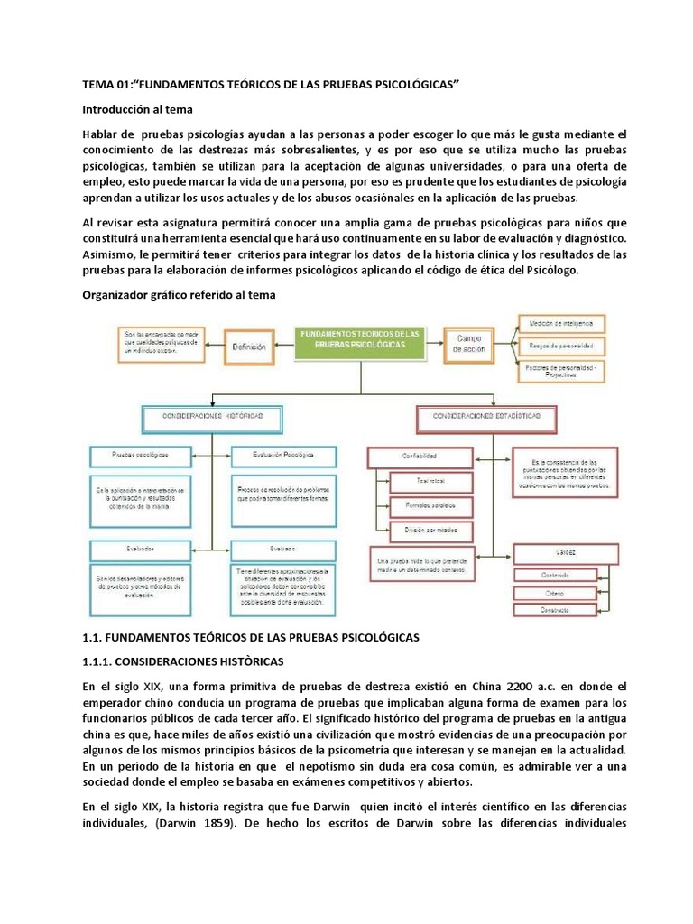Tema 01 Fundamentos Teóricos de Las Pruebas Psicológicas | Descargar ... Tema 01 Fundamentos Teóricos de Las Pruebas Psicológicas | Descargar ...