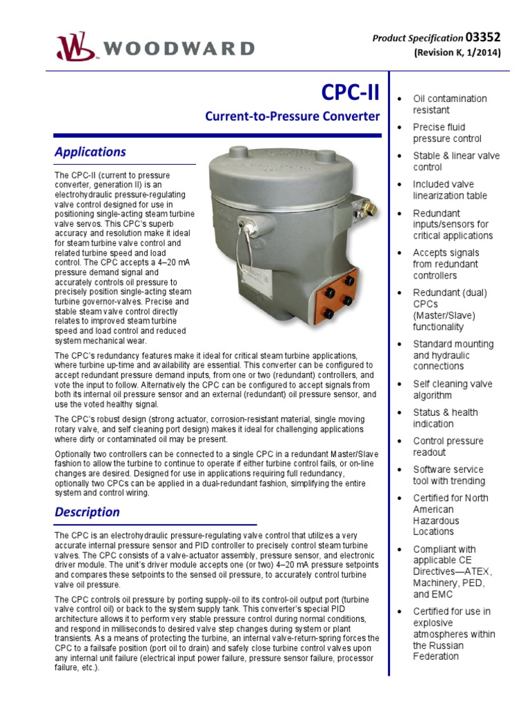 CPC Ii Woodward 03352 - K | PDF | Electrical Engineering | Mechanical ...