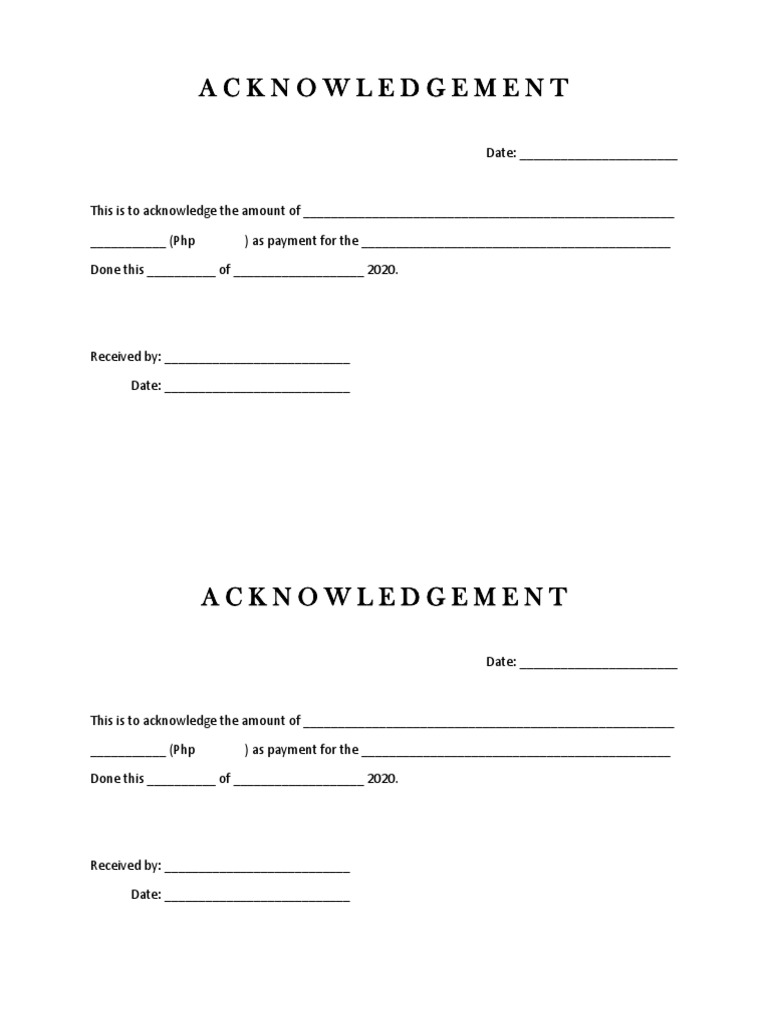 Acknowledgement Form | PDF