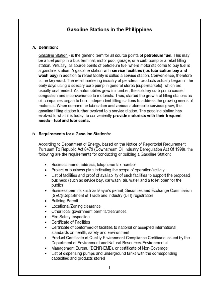 Gas Station Design Guidelines For Arch'l Design 3 | PDF | Filling ...