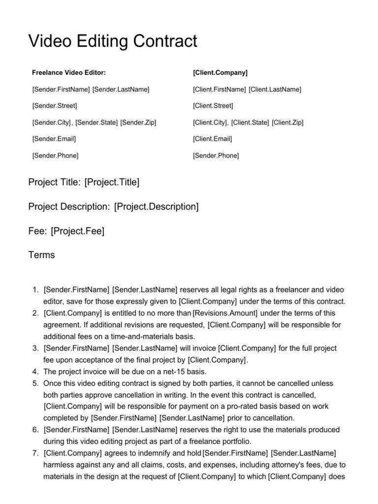 Video Editing Proposal PDF | Download Free PDF | Private Law ...