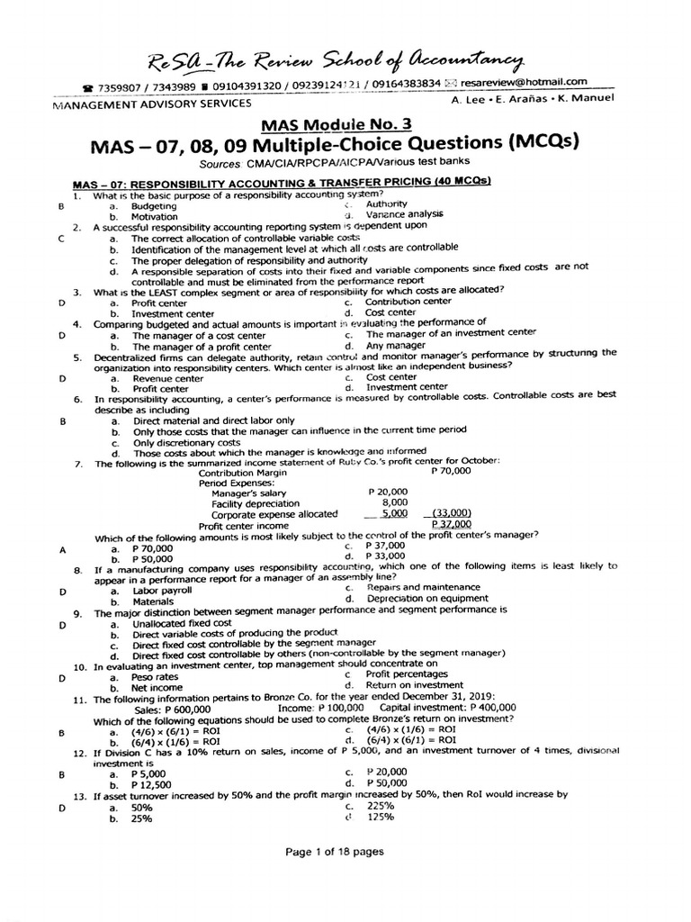 MAS Module 03 | PDF