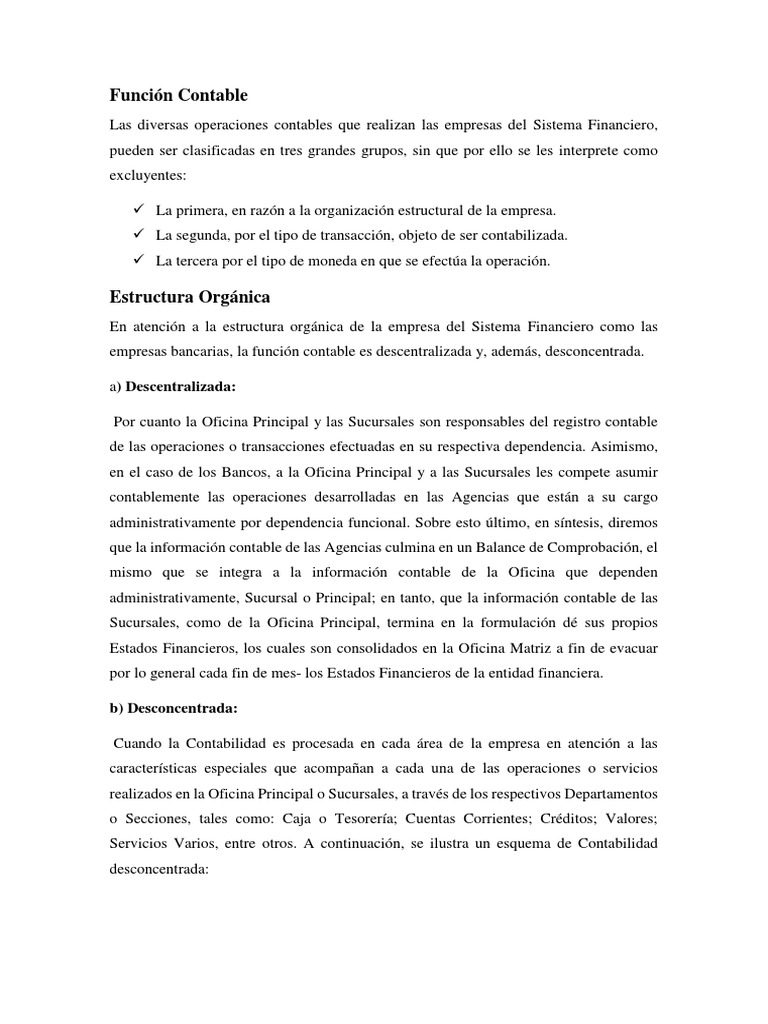 Función Contable | PDF | Contabilidad | Bancos