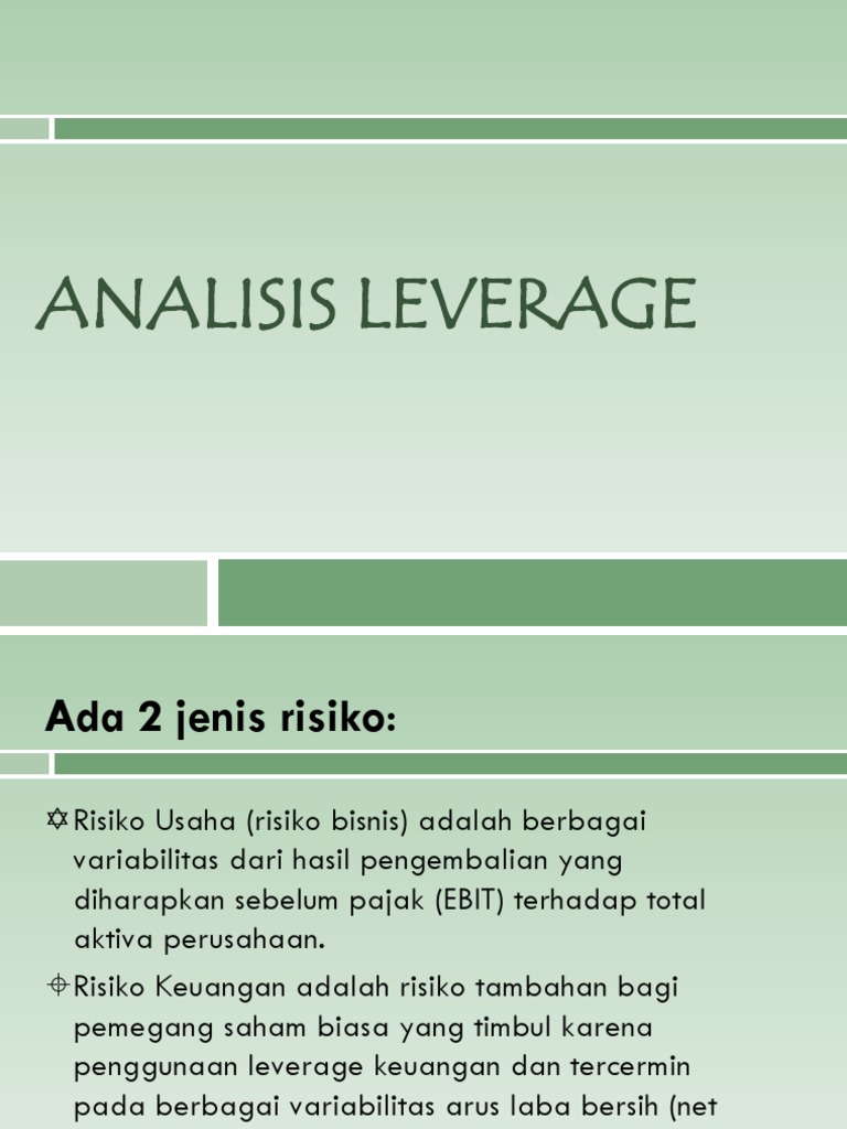 Analisis Leverage | PDF