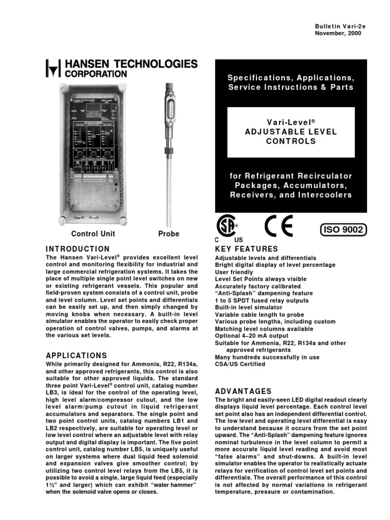 Vari Level Lb3 - Brochure | PDF | Relay | Power Supply