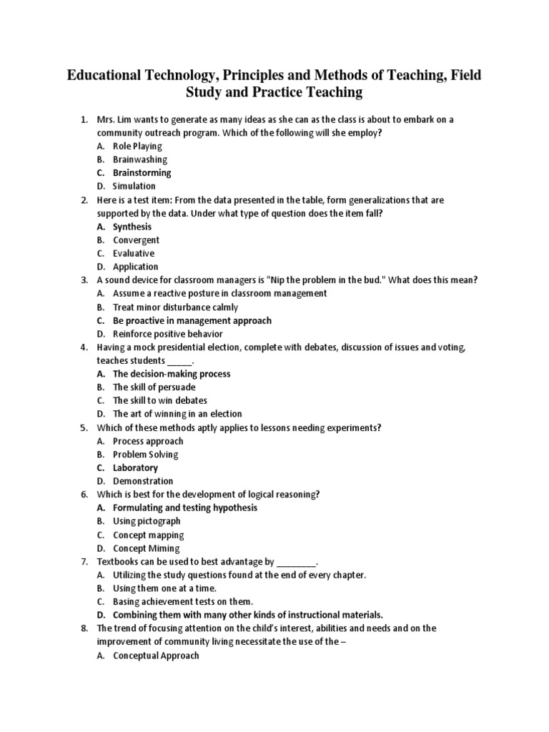 Educational Technology, Principles & Methods of Teaching | PDF ...