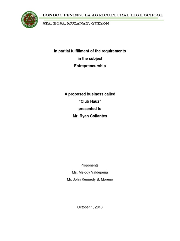Sample - Business Plan Chapter 1 by Melody Valdepeña | PDF | Hamburgers ...