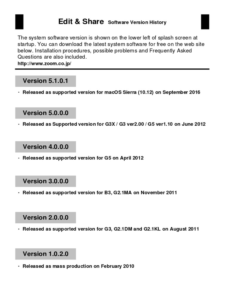 EditShare - Software Version History - 5101 - en PDF | PDF