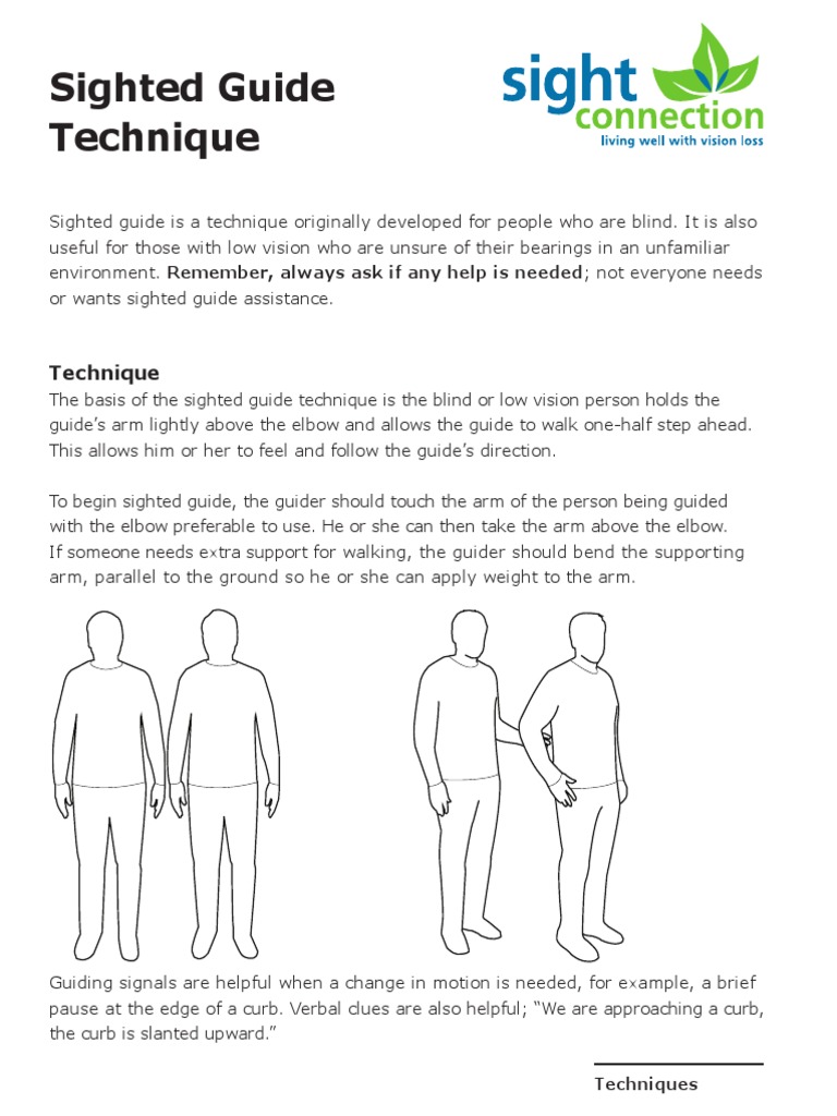 Sighted Guide | PDF | Visual Impairment | Stairs