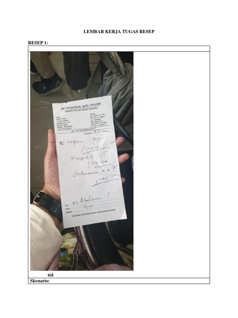 CONTOH SKRINING RESEP (Tugas) | PDF | Pengembangan Diri | Kesehatan ...