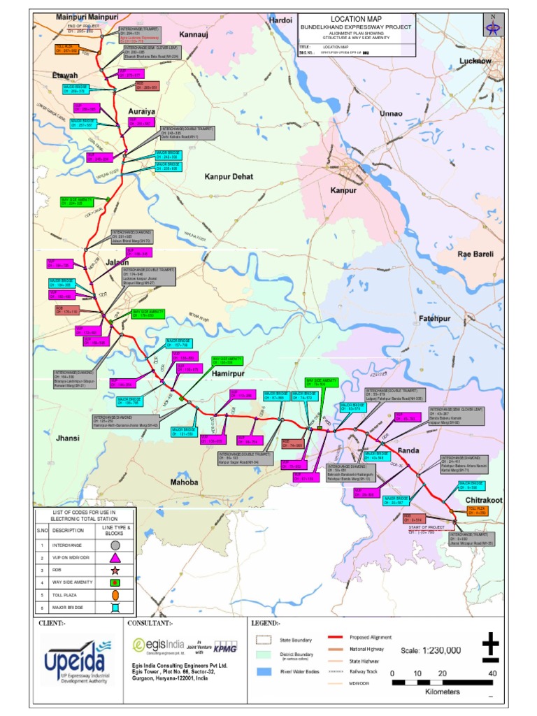 Bundelkhand Expressway Alignment Map | PDF | Streets And Roads ...