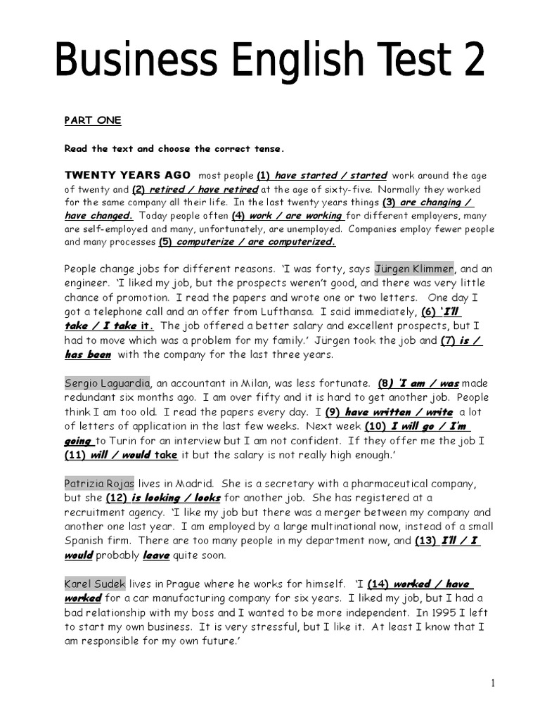 Business Test | Download Free PDF | Business | Economies