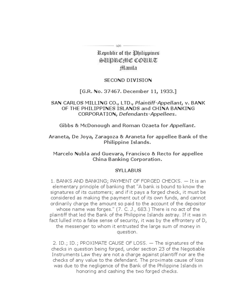 Bank Liable for Paying Forged Checks | PDF | Cheque | Cashier's Check