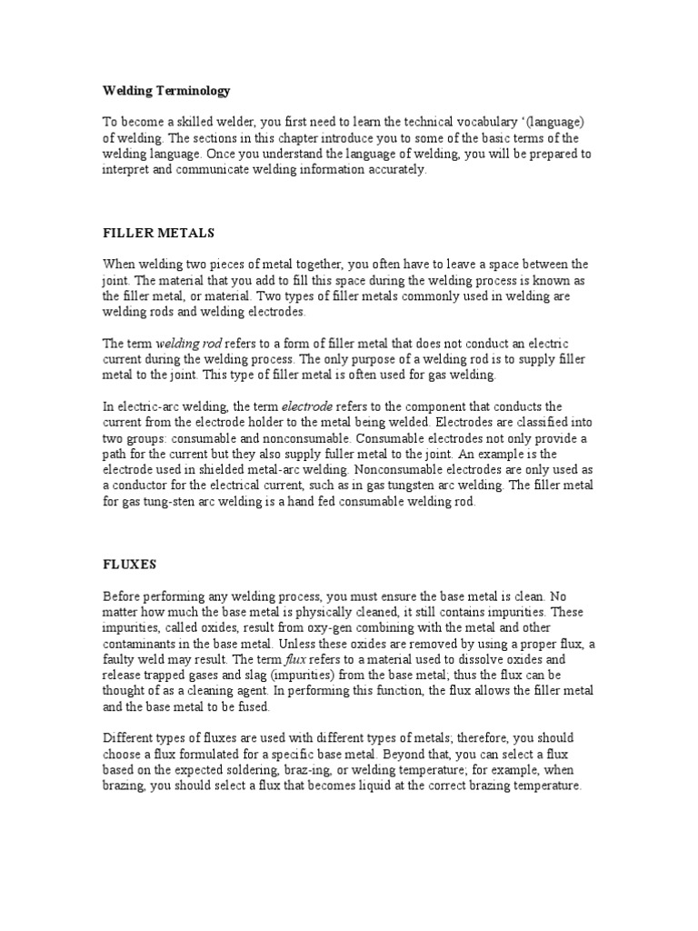 Welding Terminology | Download Free PDF | Welding | Construction