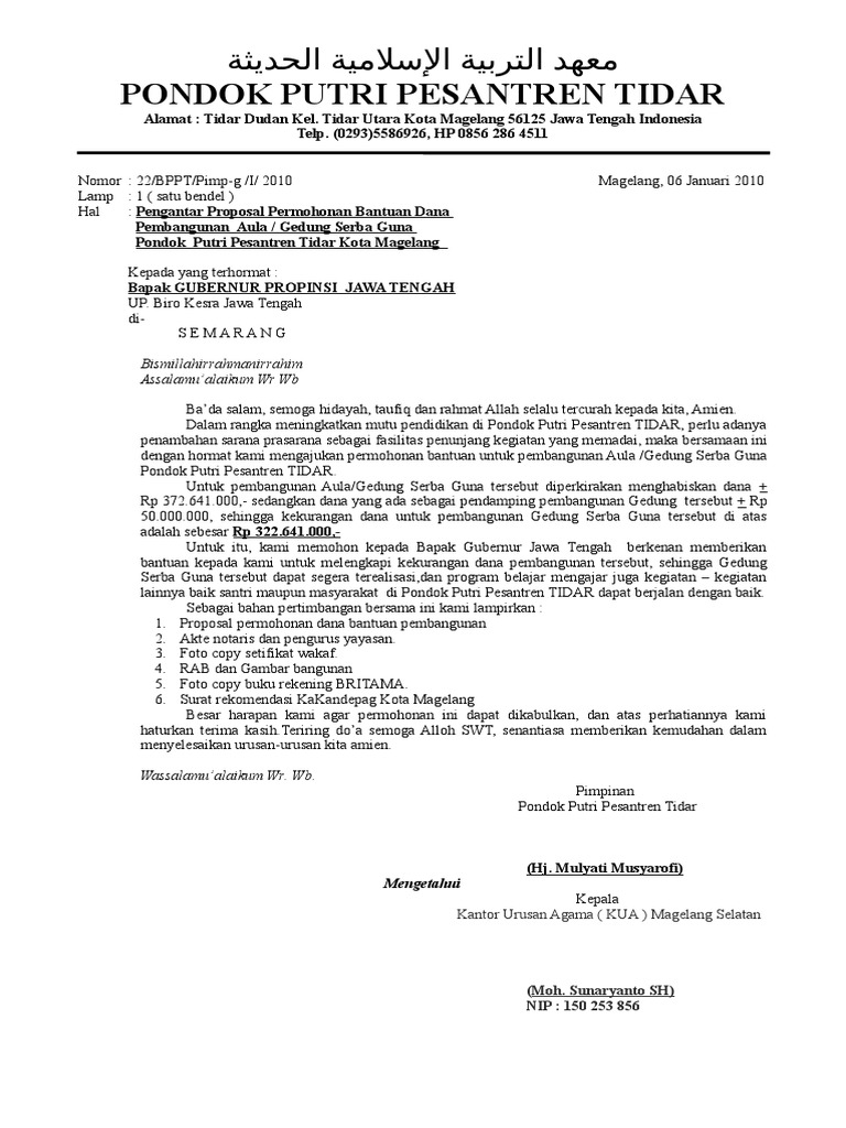 Proposal GSG Ke Gubernur | PDF | Karier & Perkembangan | Perjalanan