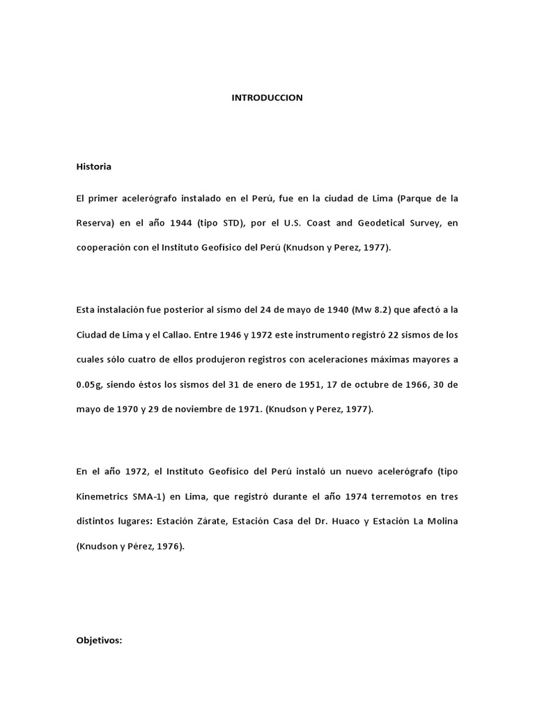 Funciones y Red de Acelerógrafos en Perú | PDF | Sismología | Geofísica