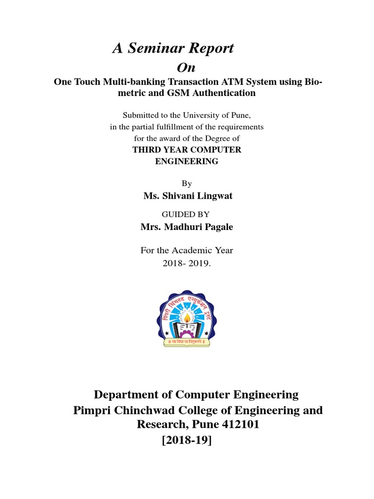 Seminar Report PDF | PDF